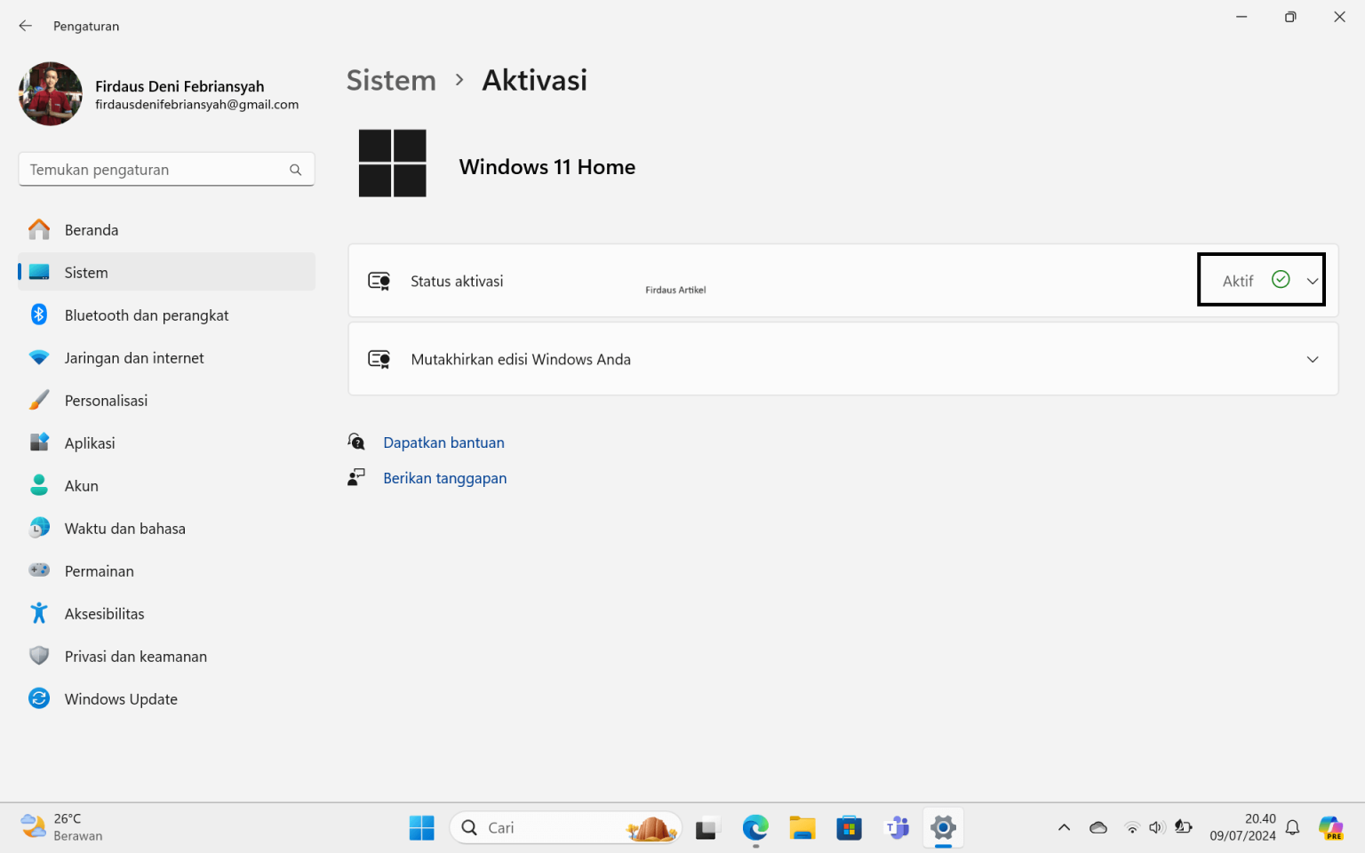 √ 3+ Cara Cek Windows 11, Ori atau Bajakan? | Firdaus Artikel