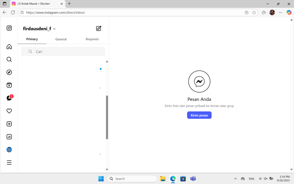 √ Cara Membuka Direct Message Instagram di Laptop atau PC | Firdaus Artikel